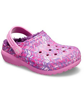 Crocs Toddler & Little Girls Classic Lined Graphic Clog K - Macy's