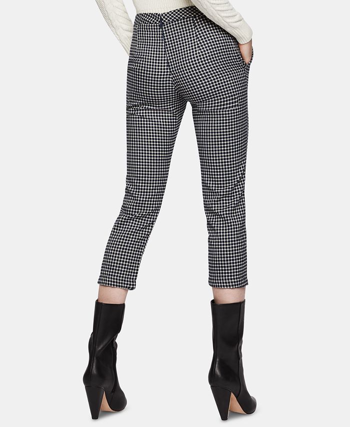 BCBGeneration Cropped Herringbone Pants - Macy's