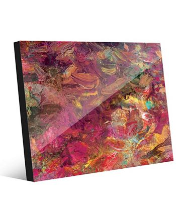 Creative Gallery Cerise Impasto Abstract 16" x 20" Acrylic Wall Art ...