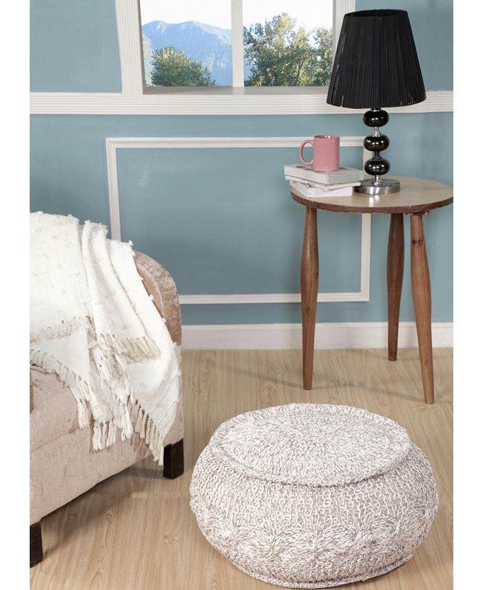 LR Home Hand Knotted Pouf - Macy's
