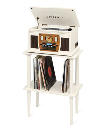 Innovative Technology Victrola Wooden Stand with Record Holder - Macy's