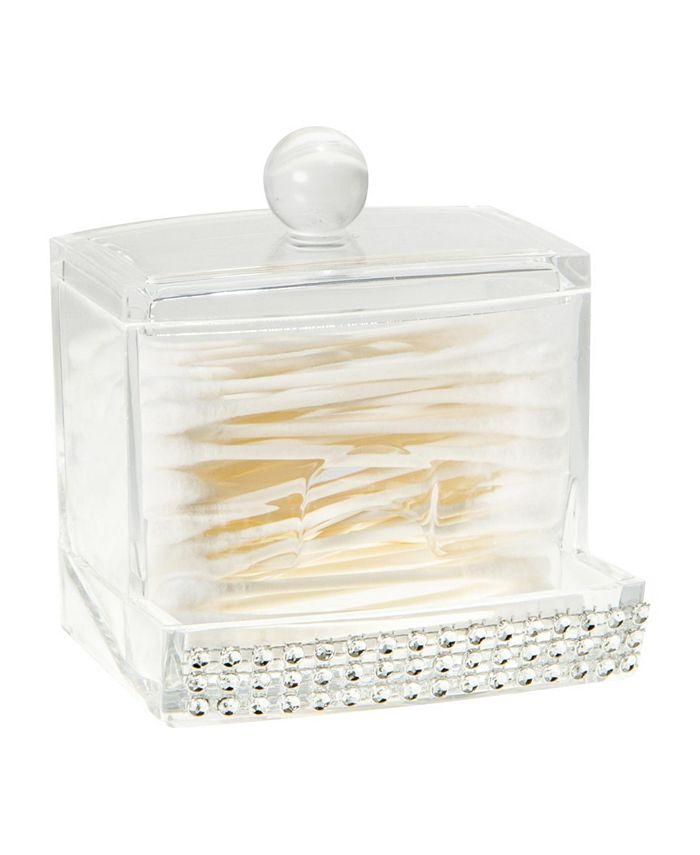 Laura Ashley Q-Tip Box in Pave Diamond Design - Macy's