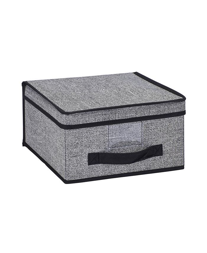 Simplify Medium Storage Box in Black - Macy's