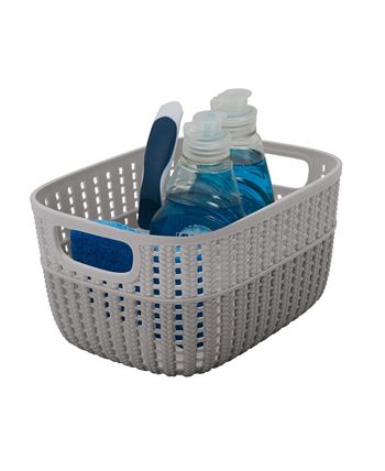 Simplify 2-Tone Decorative Small Storage Basket in Gray - Macy's