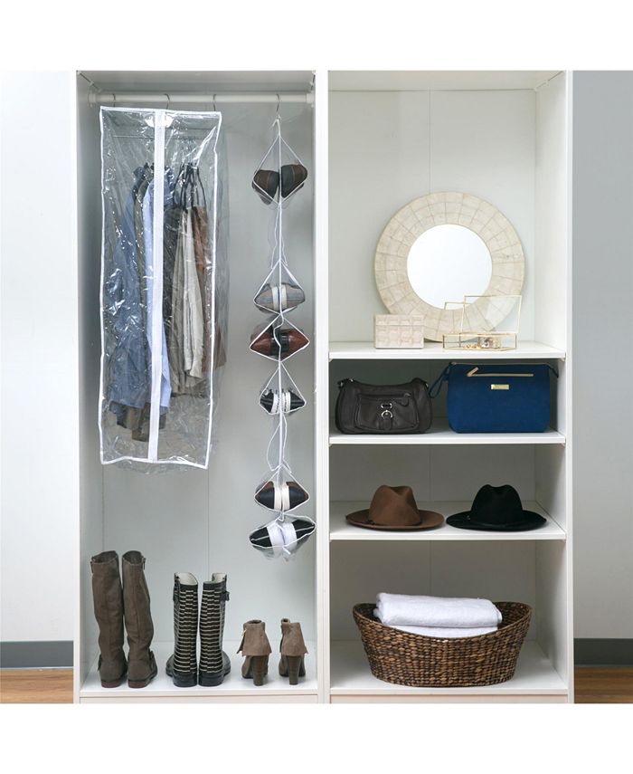 Simplify Crystal Clear 18 Pocket Hanging Shoe Caddy - Macy's