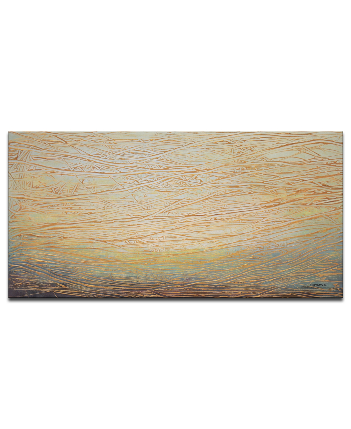 Click here for Ready2HangArt Metallic Waves Abstract Canvas Wall... prices