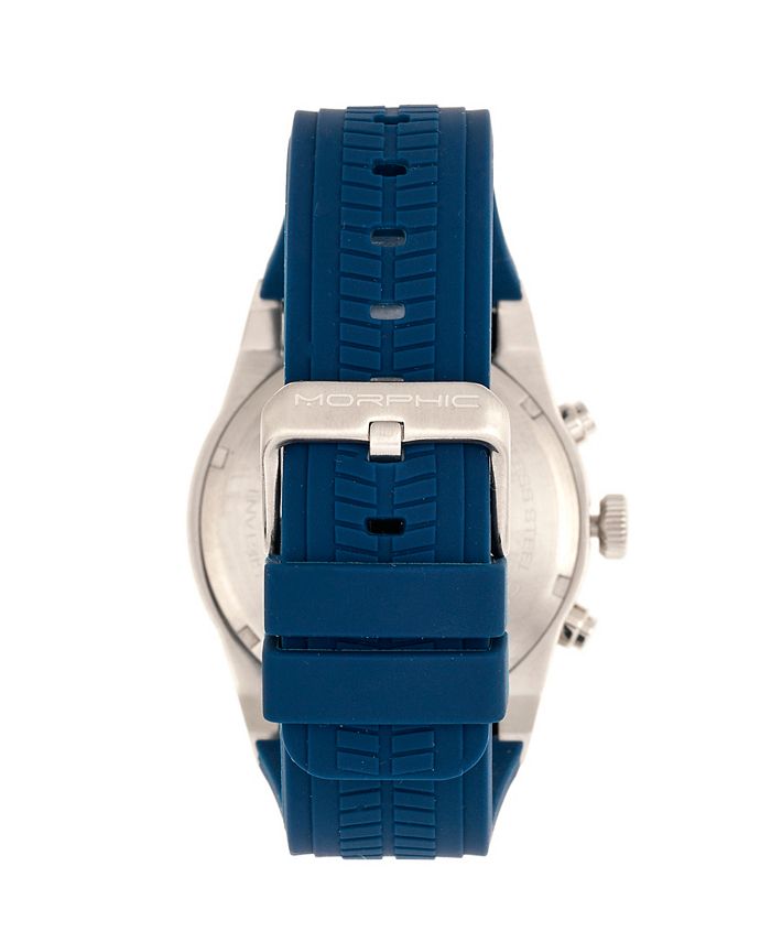 Morphic Quartz M72 Series, MPH7202, Blue Chronograph Silicone Watch ...