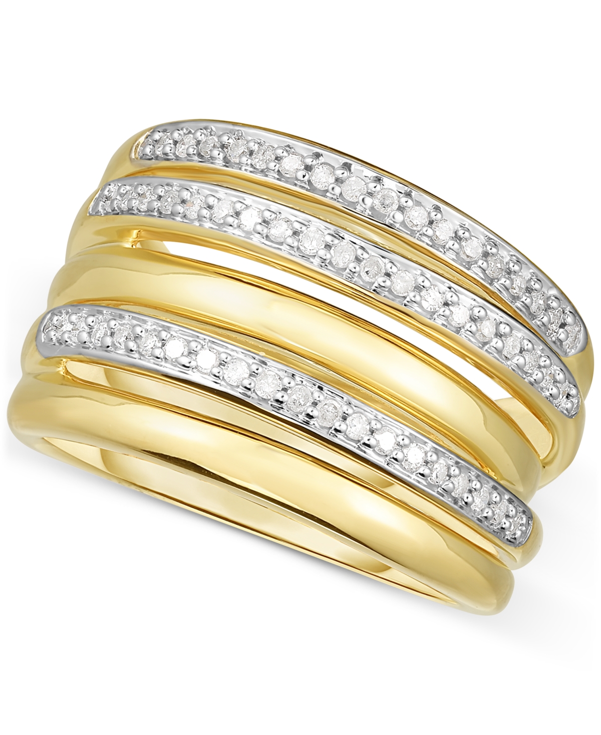 Click here for Diamond Multi-Layer Statement Ring (1/4 ct. t.w.)... prices