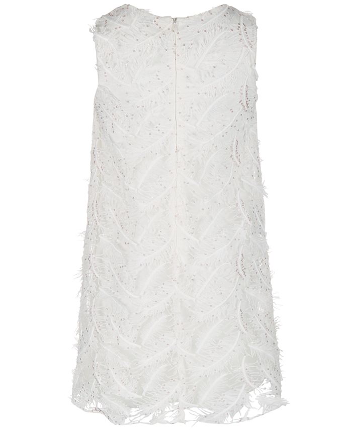 GUESS Big Girls Faux Feather Sequin Dress - Macy's