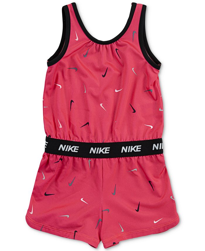 Nike Little Girls Swooshfetti Romper - Macy's