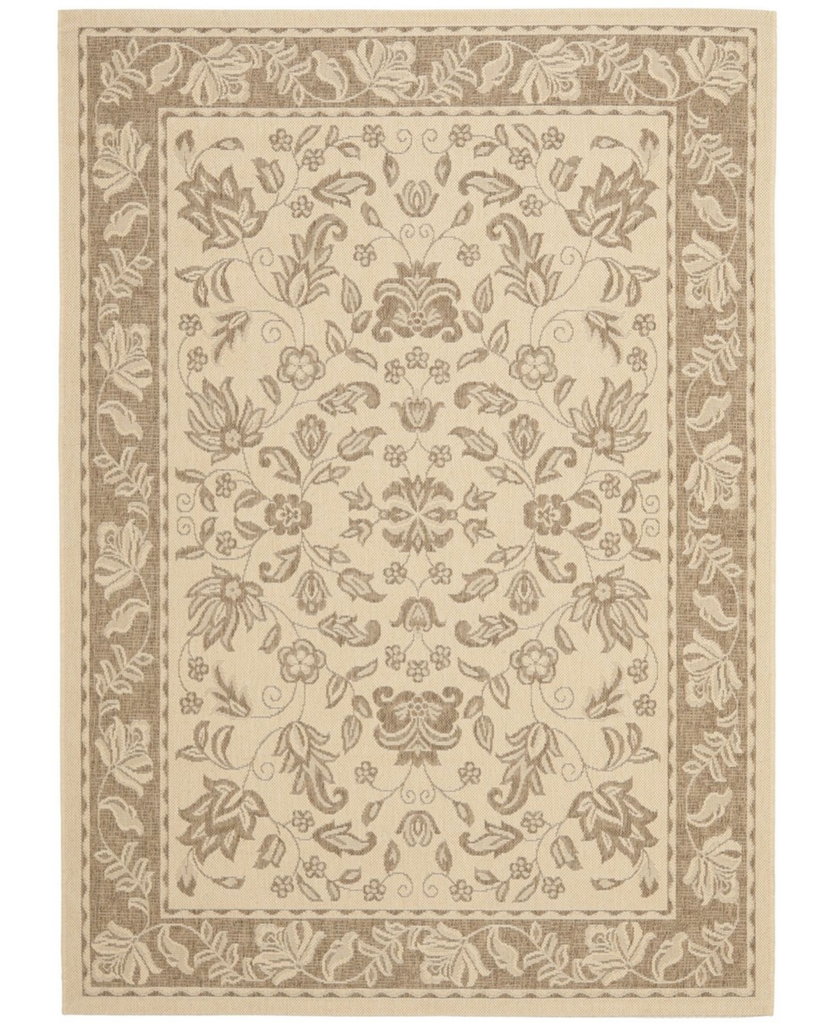 Click here for Safavieh Courtyard CY6555 Creme and Brown 53 x 77... prices
