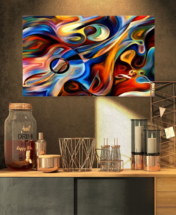 Design Art Designart Abstract Music And Rhythm Abstract Canvas Art ...