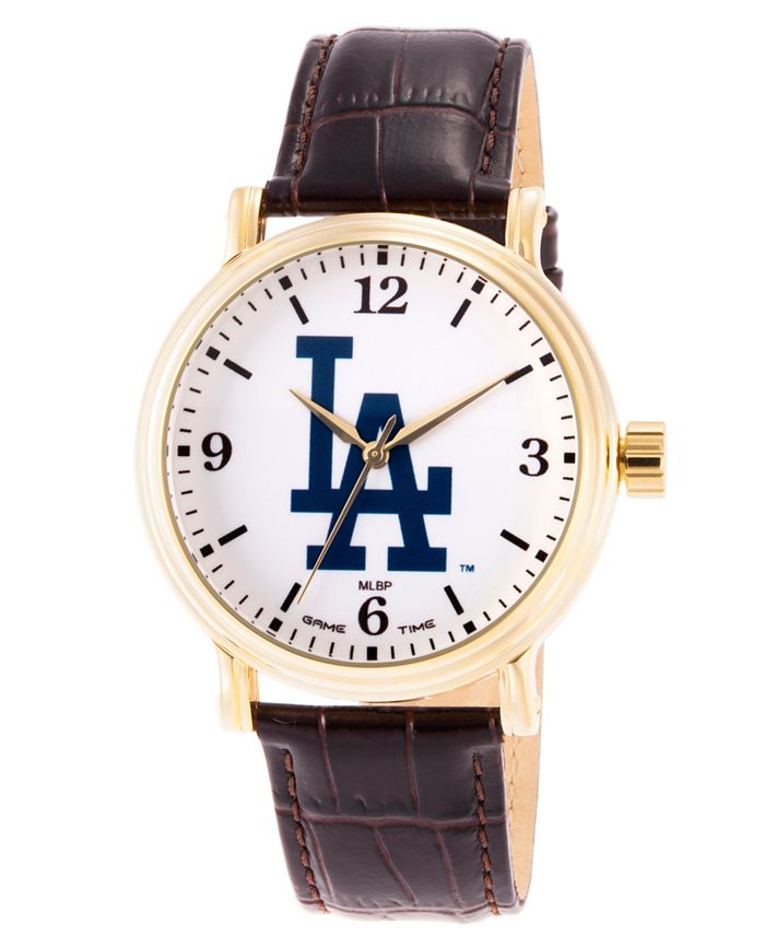 ewatchfactory Gametime MLB Los Angeles Dodgers Men's Shiny Gold Vintage ...