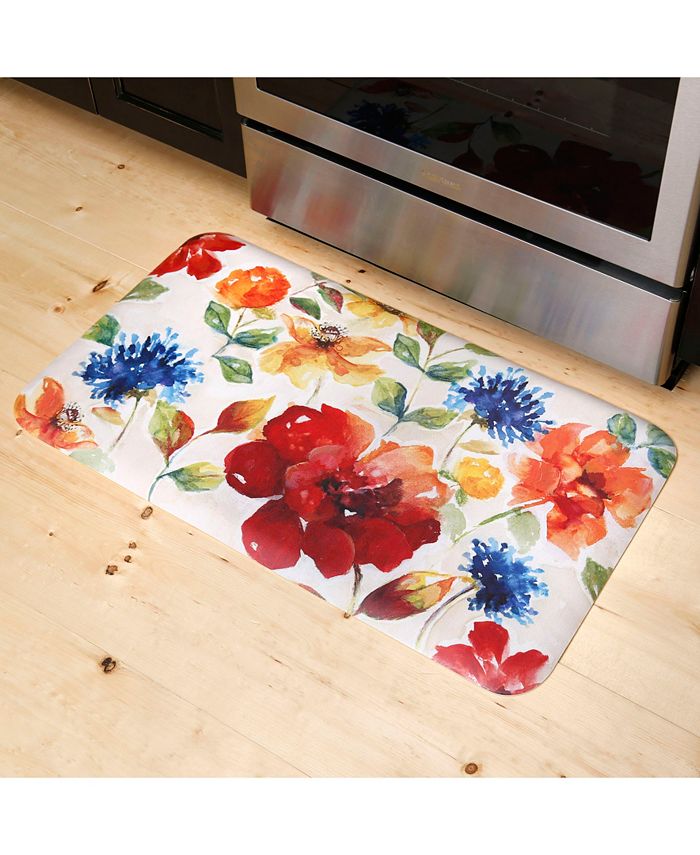 Home Dynamix David Burke Premier Flowers Cushioned Anti-Fatigue Kitchen ...