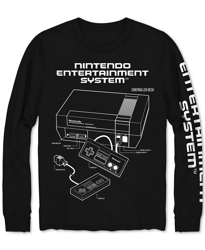 Hybrid Nintendo NES Long-Sleeve Men's Graphic T-Shirt & Reviews - T ...