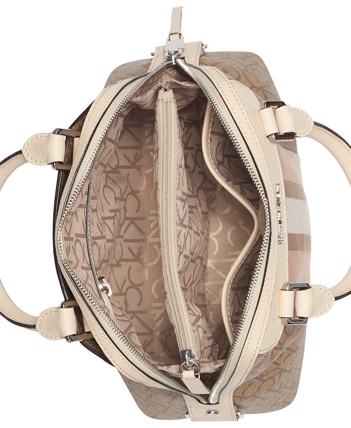 Calvin Klein Clara Signature Satchel - Macy's