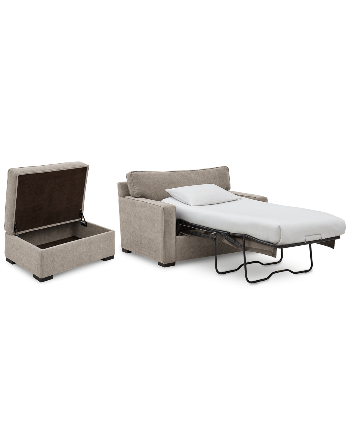 Click here for Radley 54 Fabric Chair Bed & 36 Storage Ottoman  C... prices