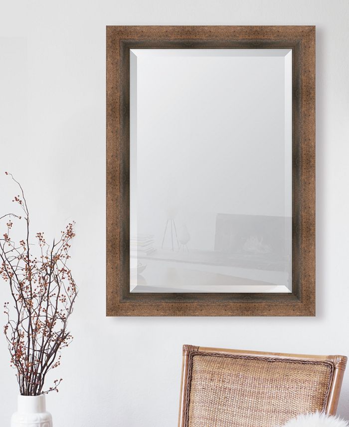 Melissa Van Hise Bronze Reverse Slant Framed Mirror - 31.25" x 43.25" x ...
