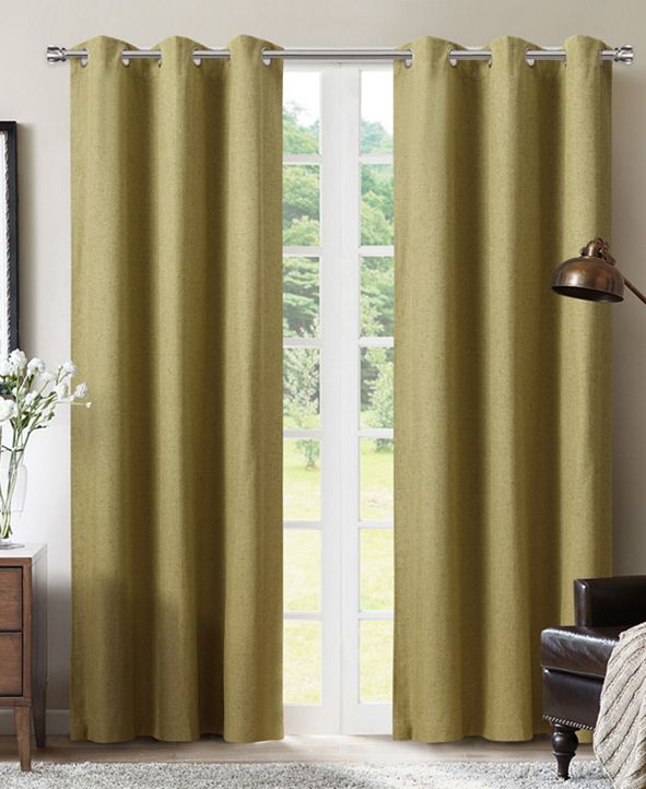 Silk Home Living Sun+Block Foam Back Blackout Grommet Curtain Panel ...