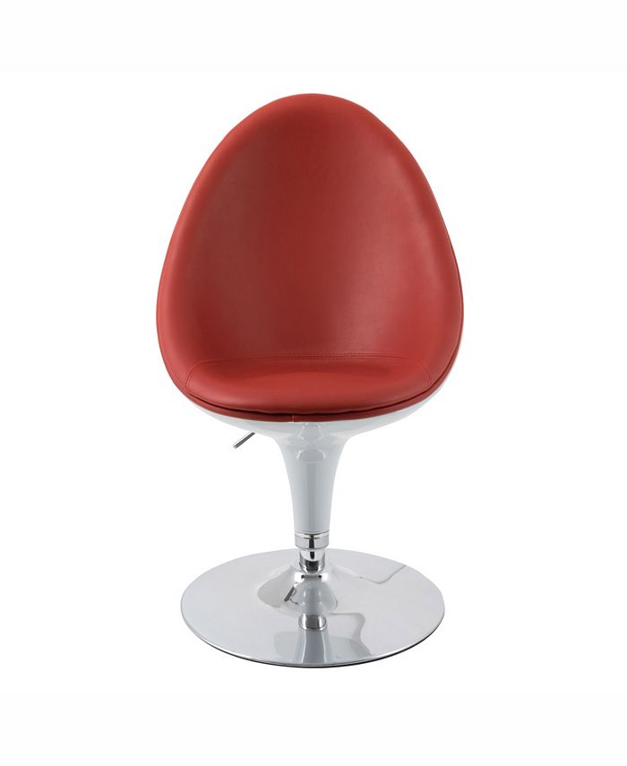 CorLiving Modern Bonded Leather Adjustable Height Ellipse Chair - Macy's