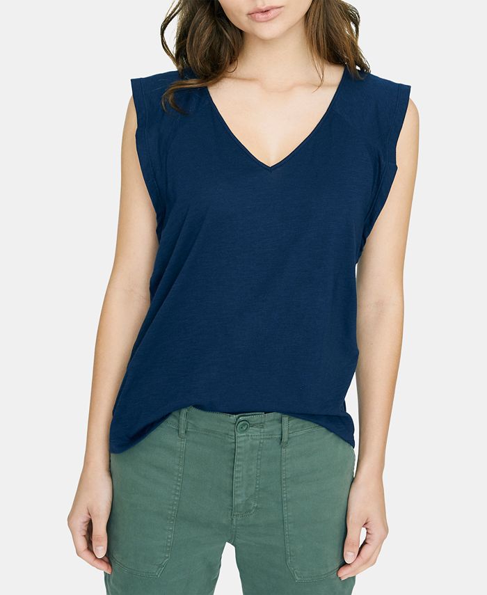 Sanctuary Lily V-Neck Flutter-Sleeve T-Shirt - Macy's