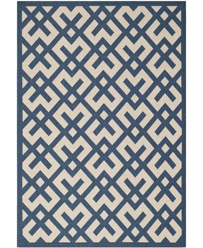 Safavieh Courtyard CY6915 Navy and Beige 9' x 12' Sisal Weave Outdoor ...