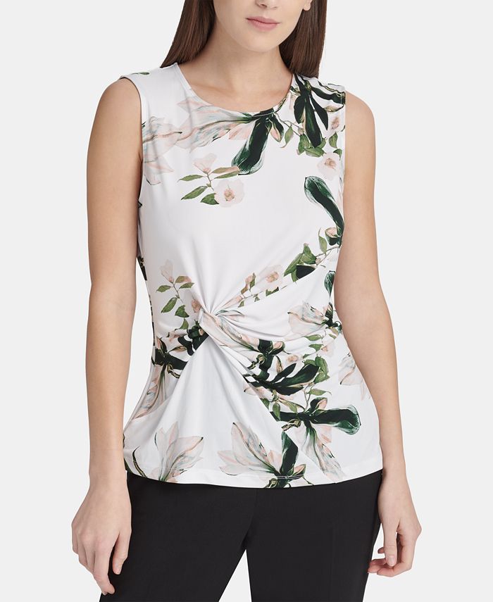 DKNY Side-Knot Top - Macy's