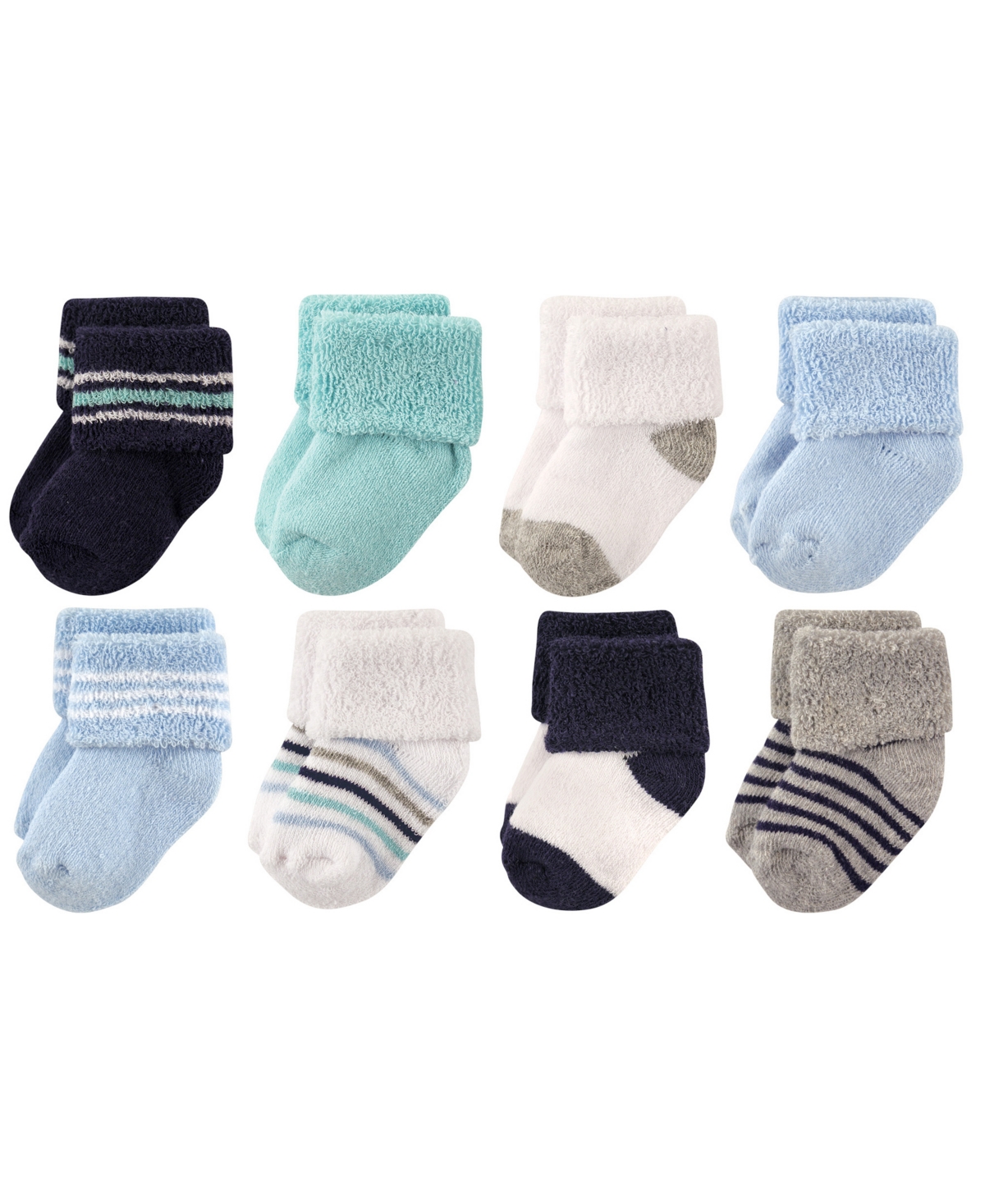 Click here for Luvable Friends Baby Boys Soft Terry Knit Booties... prices