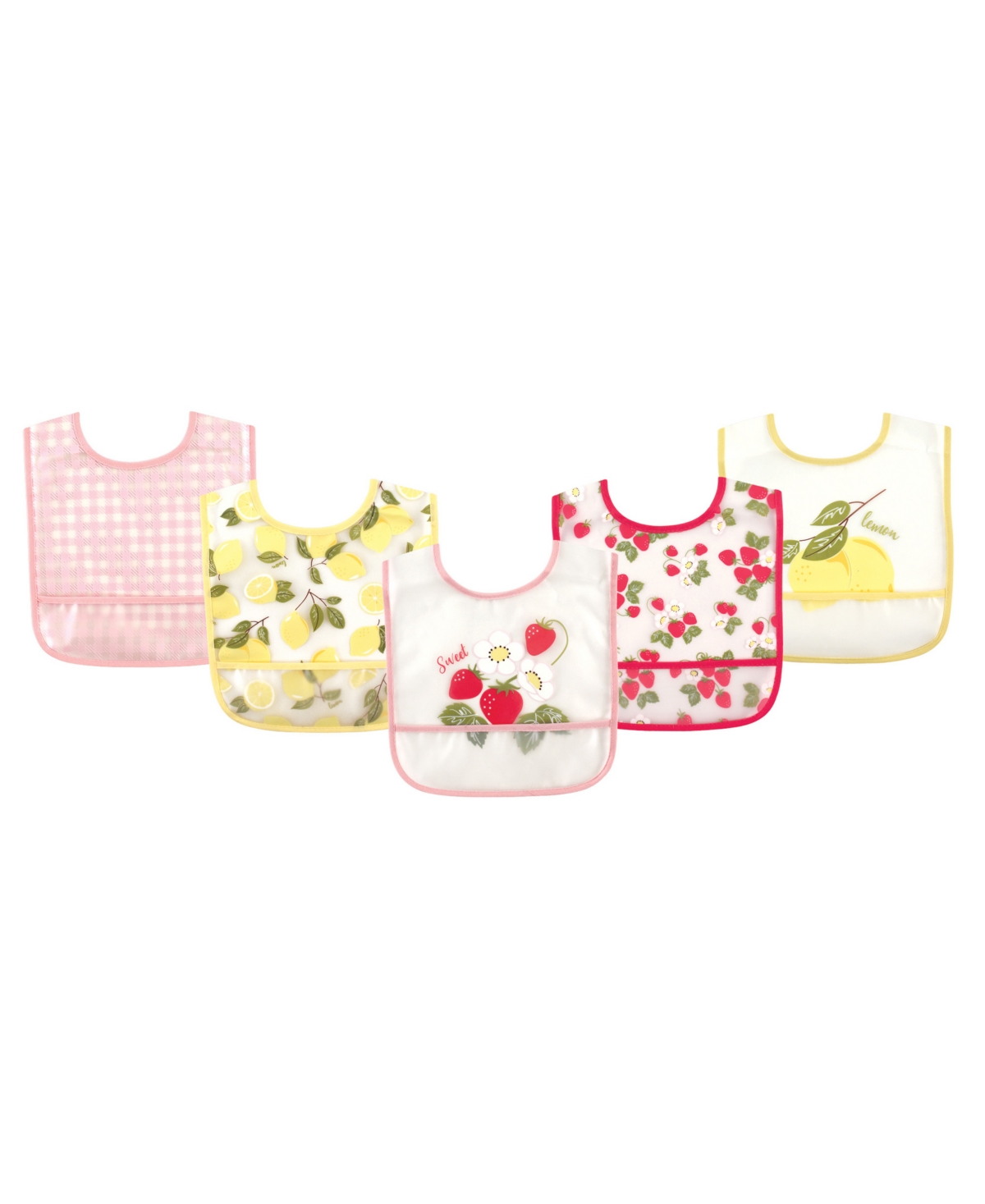 Click here for Hudson Baby Girls Waterproof Peva Bibs - Strawberr... prices