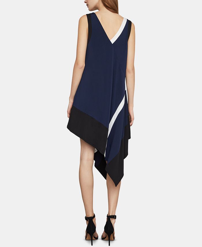 BCBGMAXAZRIA Asymmetrical Colorblocked Dress - Macy's