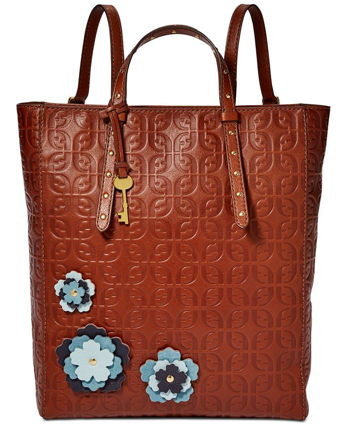 Fossil Camilla Flowers Convertible Backpack - Macy's