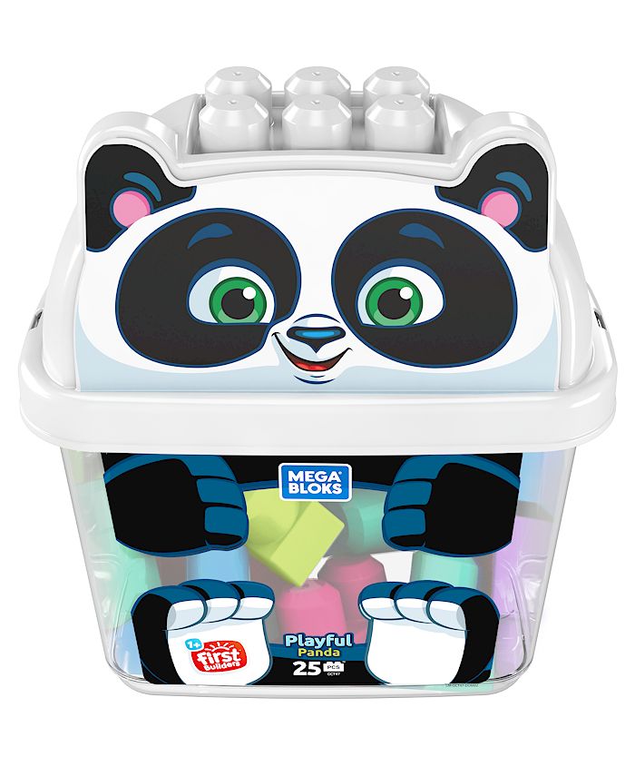 Mega Bloks Playful Panda 25 Piece Bucket - Macy's