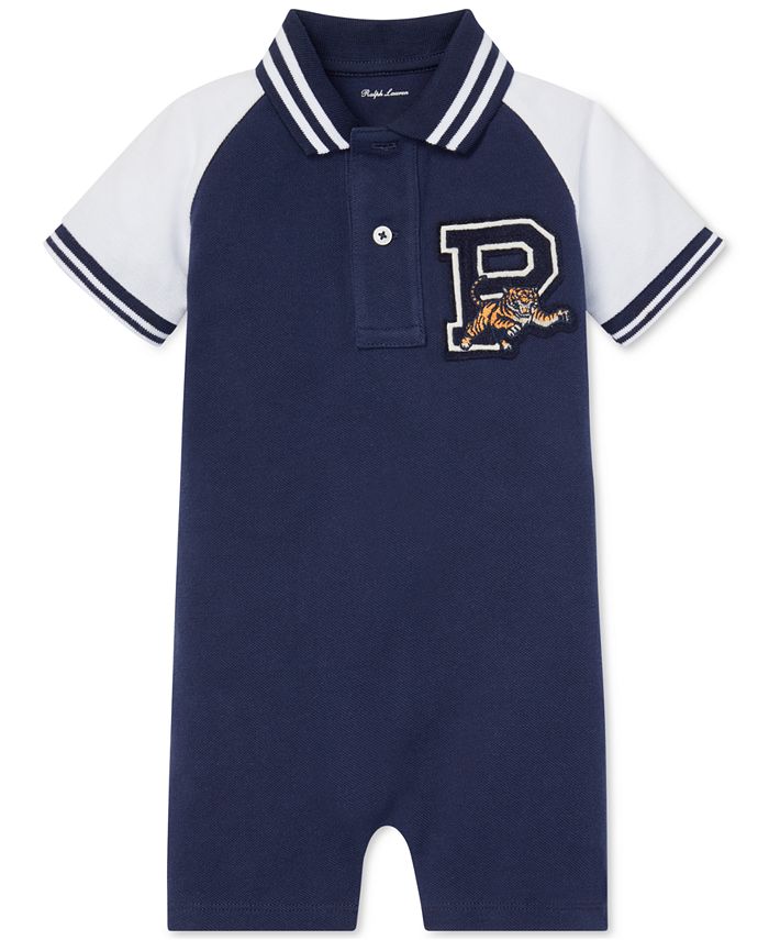 Polo Ralph Lauren Baby Boys Cotton Mesh Polo Shortall - Macy's