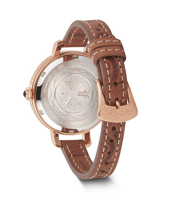 Frye Ladies' Melissa Stud Double Wrap in Black Leather Watch - Macy's