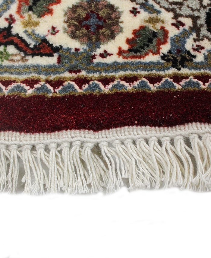 BB Rugs Fine Indo Tabriz 628720 Red/Ivory 2'9" x 12'3" Runner Area Rug ...