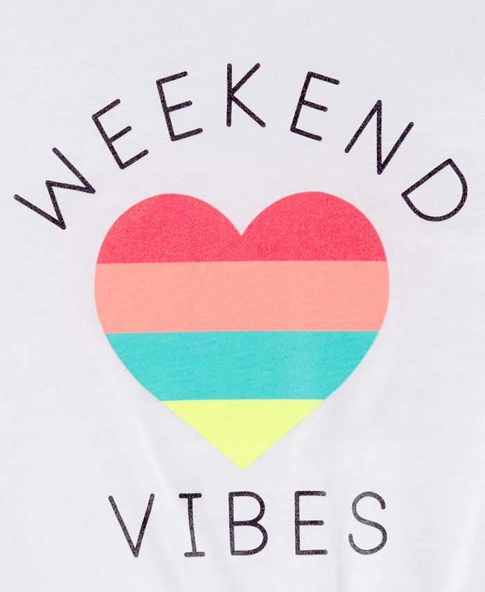 Carter's Little & Big Girls Weekend-Print Cotton T-Shirt - Macy's