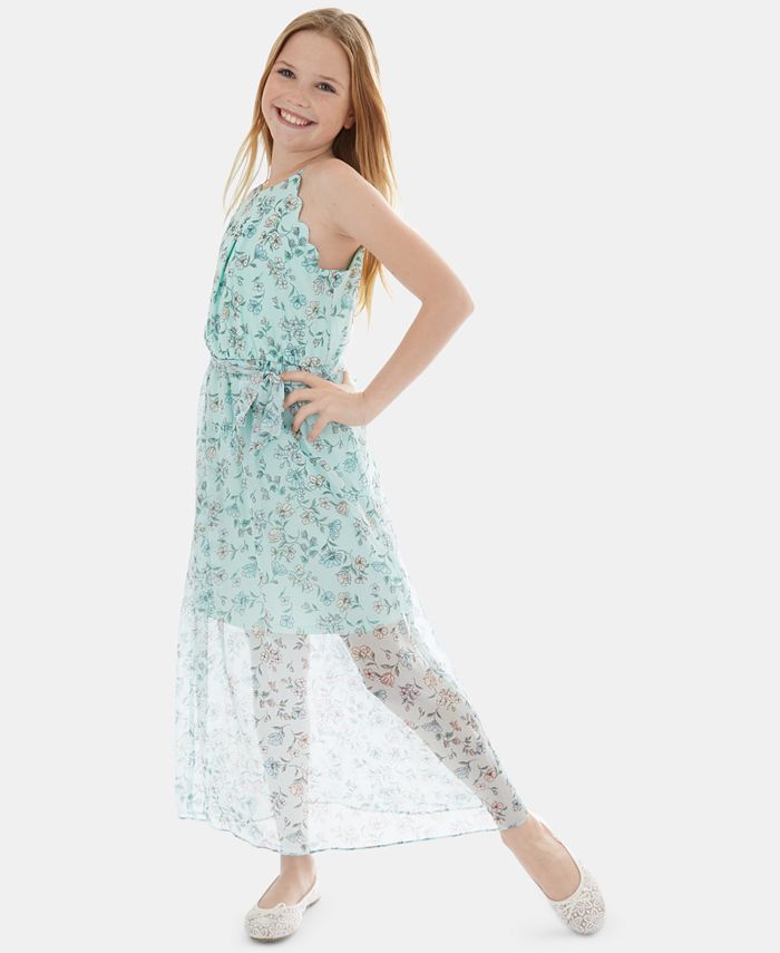 BCX Big Girls Floral-Print Maxi Dress - Macy's