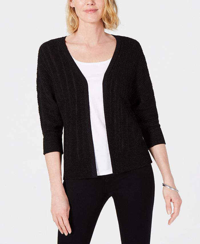 JM Collection Metallic Dolman-Sleeve Cardigan, Created for Macy's - Macy's