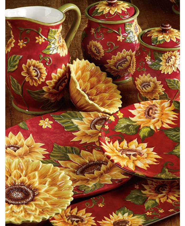 Certified International Sunset Sunflower Dinnerware Collection - Macy's
