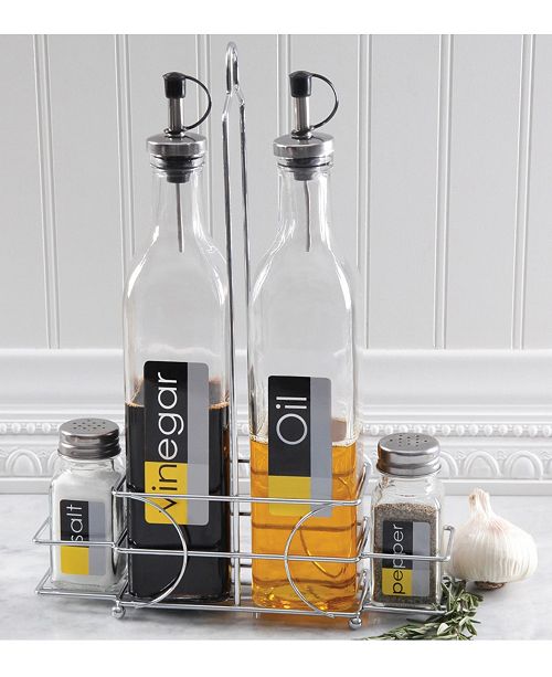 Gibson Home 4 Piece Condiment Set with Wire Caddy & Reviews - Flatware ...