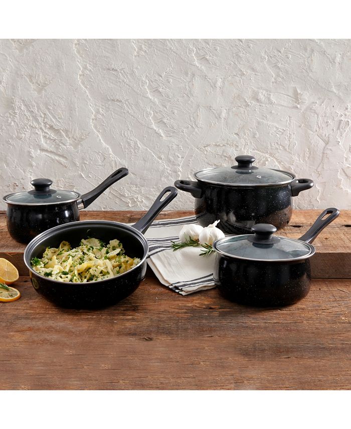 Gibson Casselman 7 Piece Cookware Set in Black with Bakelite Handle ...