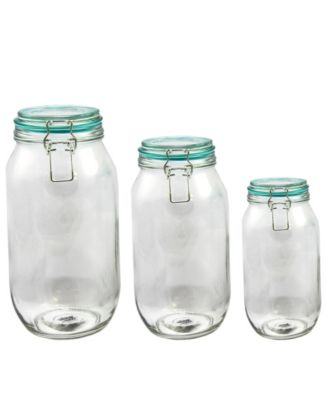 Hollydale Preserving-Storage Jar Set with Wire Bail and Trigger Closure ...