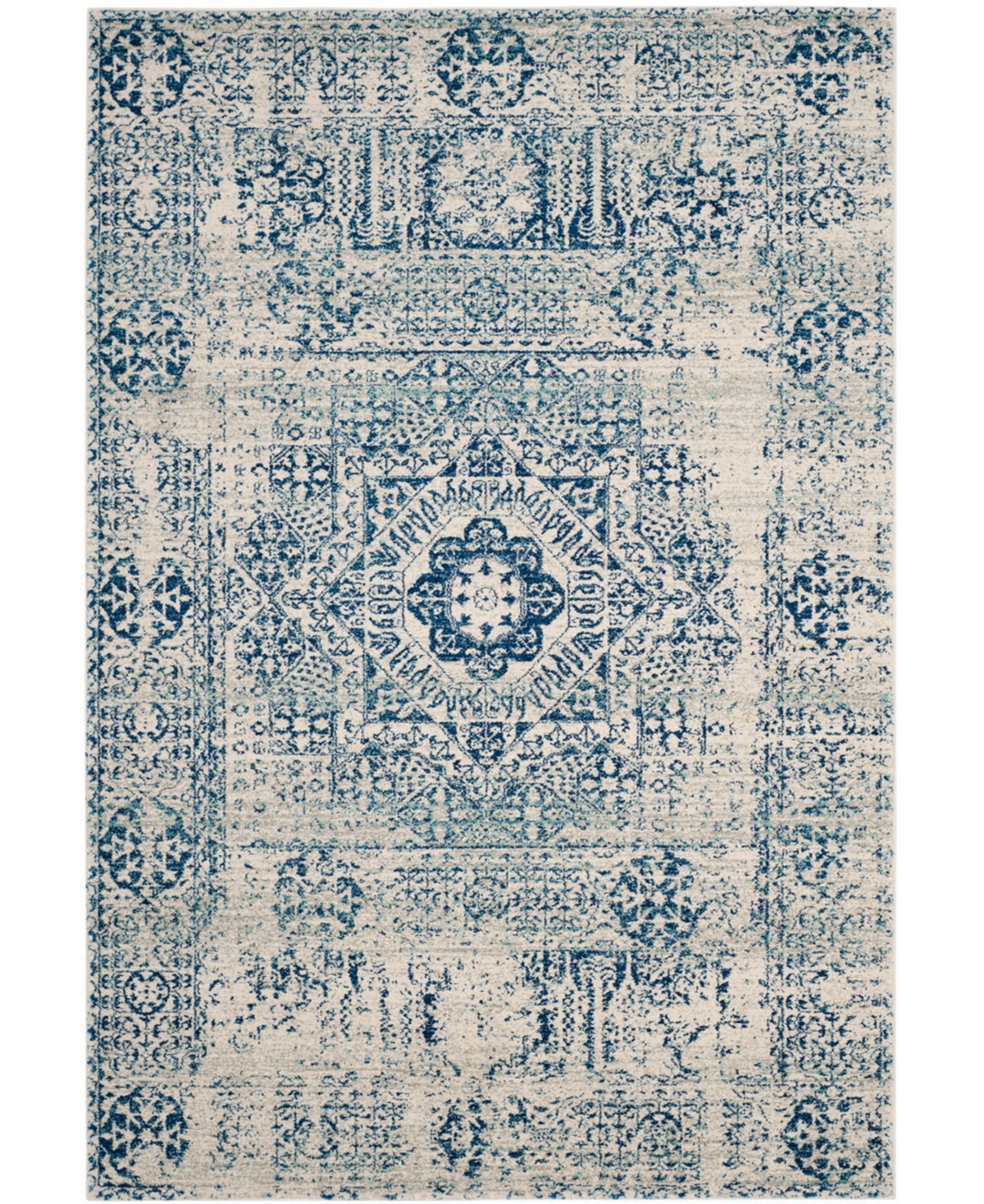 Click here for Safavieh Evoke EVK260 Ivory and Blue 51 x 76 Area... prices