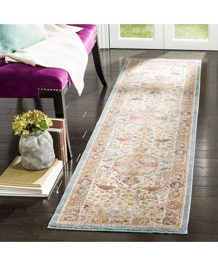 Safavieh Aria Beige and Orange 2' x 8' Runner Area Rug - Macy's