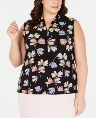 Nine West Plus Size Printed Top - Macy's