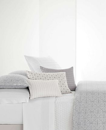 Vera Wang Printed Mirrored Squares Heather Grey Comforter Set, Queen ...