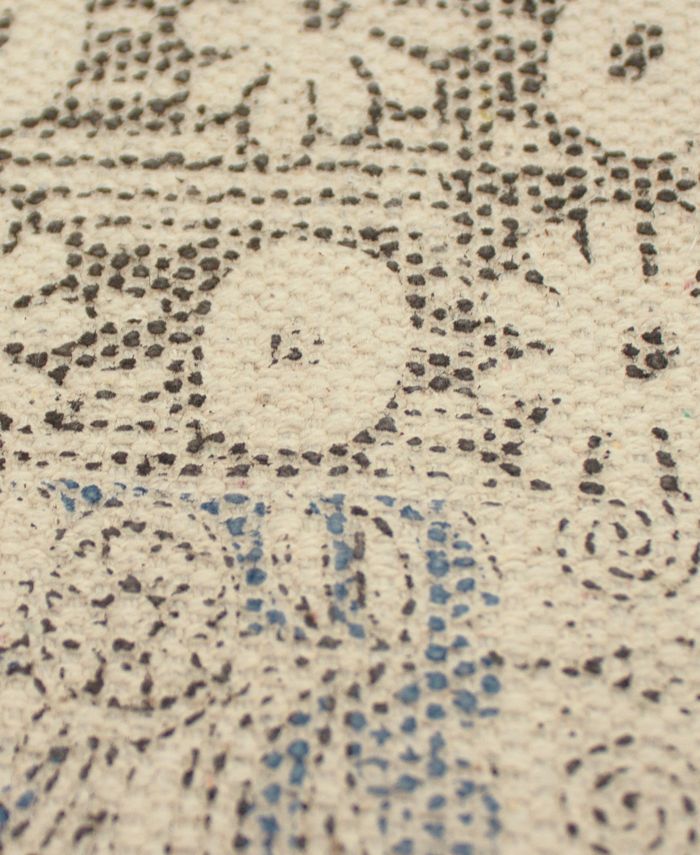 French Connection Boise Stonewash Printed Cotton 27" x 45" Accent Rug ...