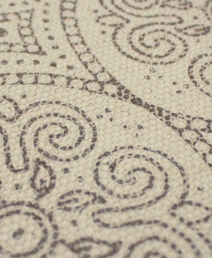 French Connection Bale Stonewash Printed Cotton 30" x 50" Accent Rug ...