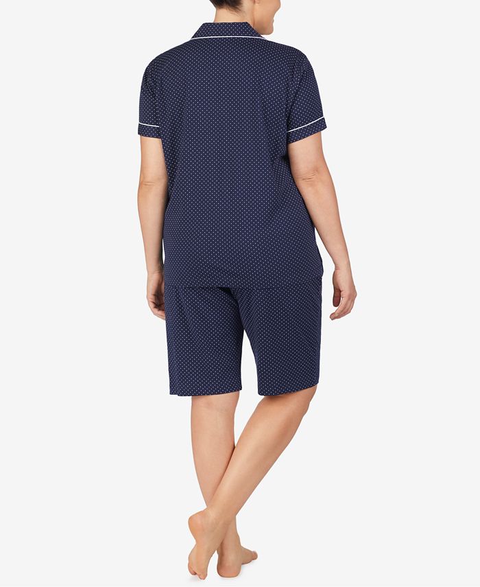 Lauren Ralph Lauren Bermuda Plus Size Printed Cotton Pajama Set ...