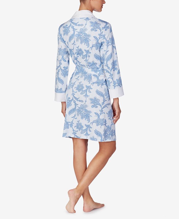 Lauren Ralph Lauren Flower-Printed Long Sleeve Robe - Macy's